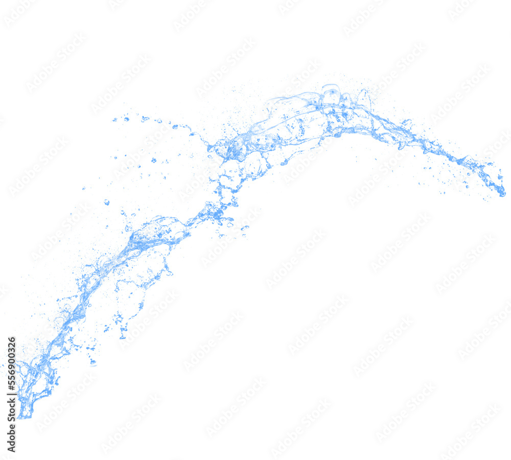 Blue water splashes isolated on transparent background. Royalty high ...