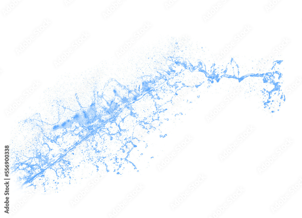 Blue water splash isolated on transparent background. Royalty high ...