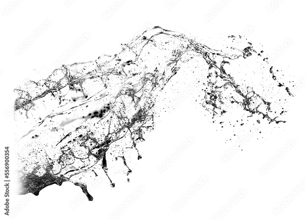 Ilustração do Stock: Black water splash isolated on transparent ...