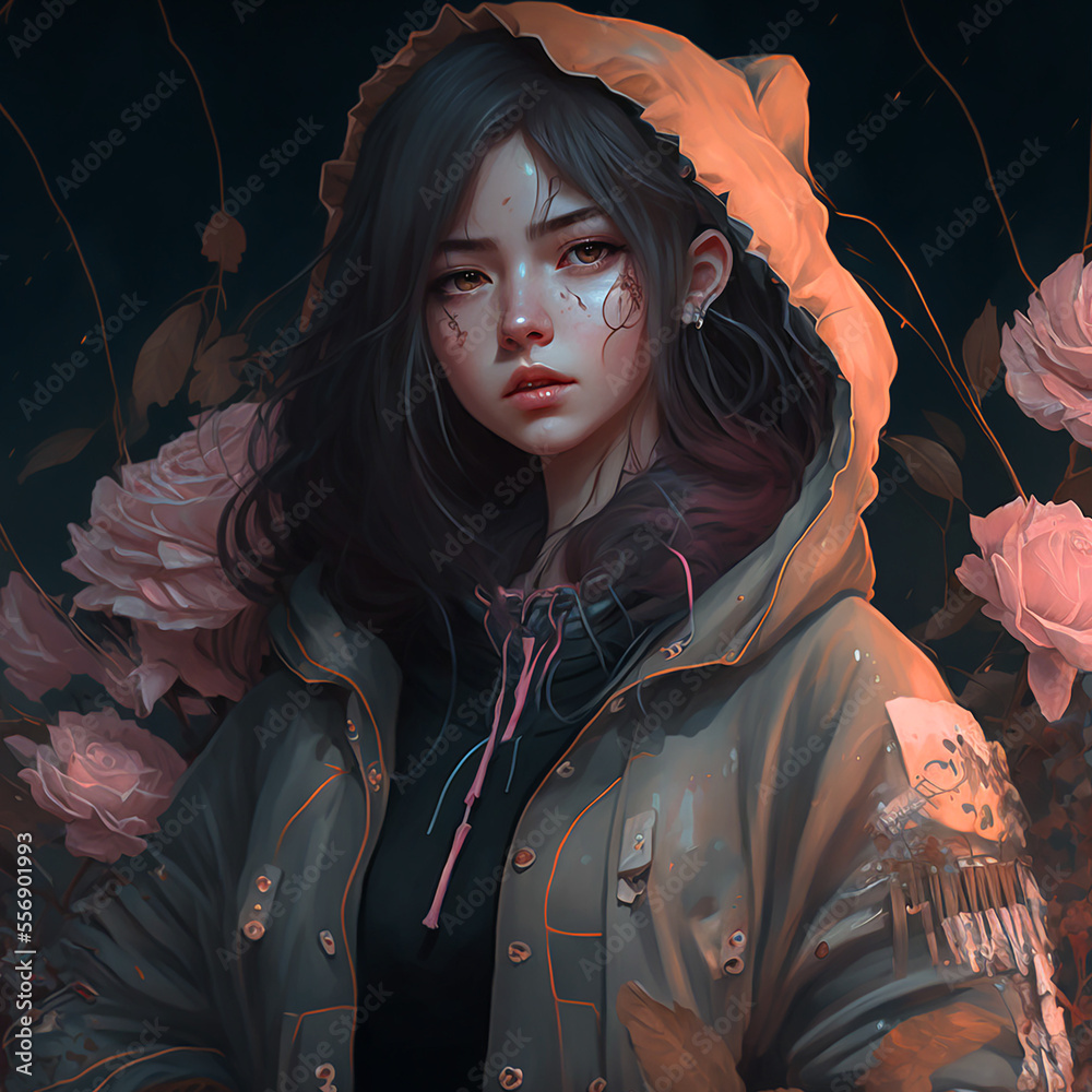 Cool and beautiful anime girls wear modern and fashionable clothes ...