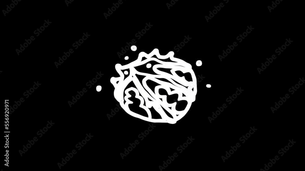 icon sign or symbol animation. White Highlight Elements. Doodle loop ...