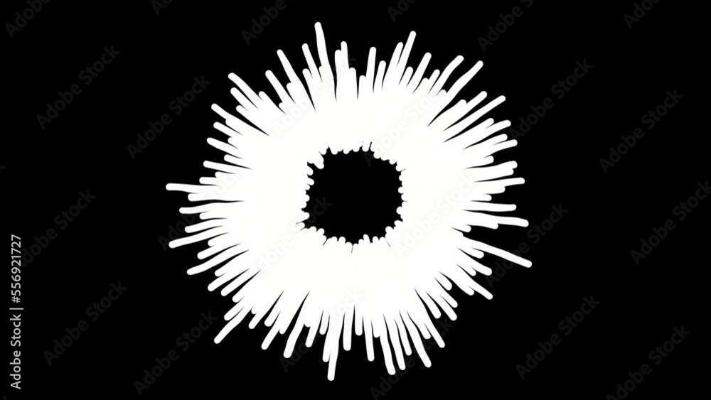 hole in black backgroun. icon sign or symbol animation. White Highlight ...