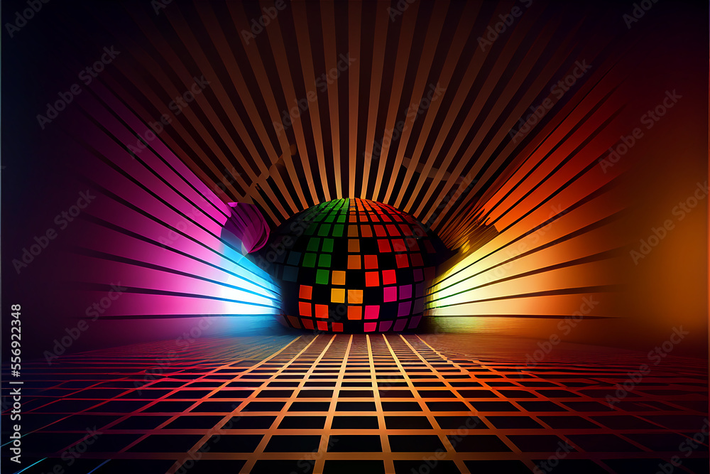 Colorful disco party background Stock Illustration | Adobe Stock