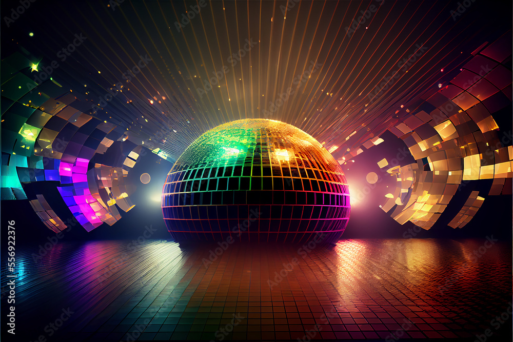 Colorful disco party background Stock Illustration | Adobe Stock