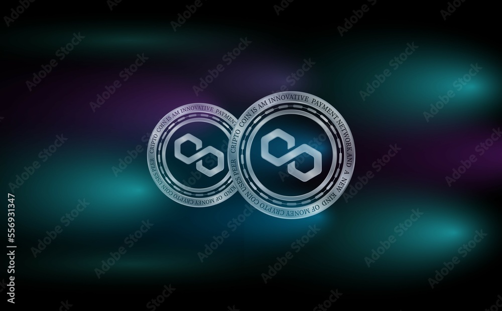 polygon-matic virtual currency images. 3d drawings. Stock Illustration ...