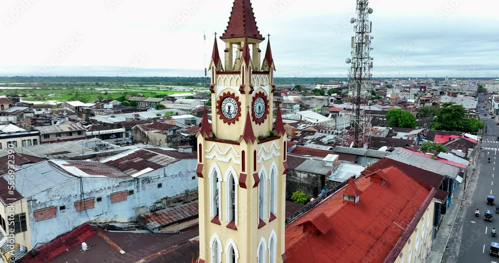 Catedral de Iquitos. The Iglesia Matriz in the Plaza de Armas, main ...