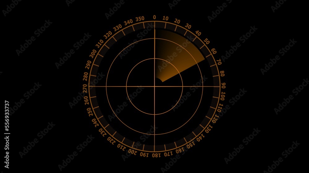 ภาพประกอบสต็อก dynamic color radar screen with world map .Digital green ...