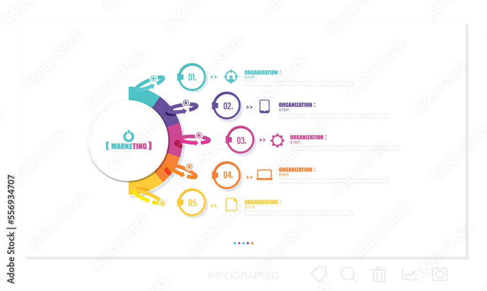 Business data visualization. timeline infographic icons designed for ...