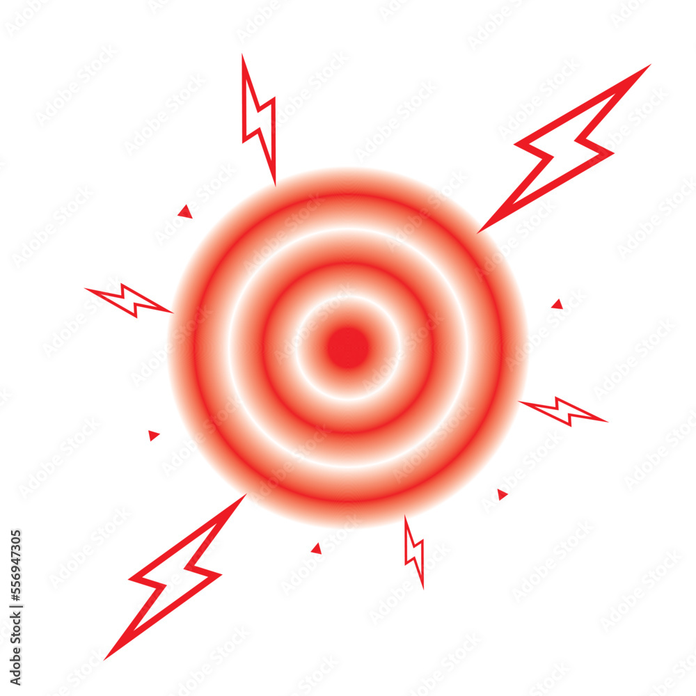 Pain Icon, Painful Spot Mark, Ache Symbol, Painkiller Target, Pain ...