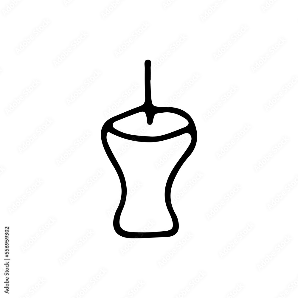 Button stationery plastic with a metal needle. Doodle. Vector ...