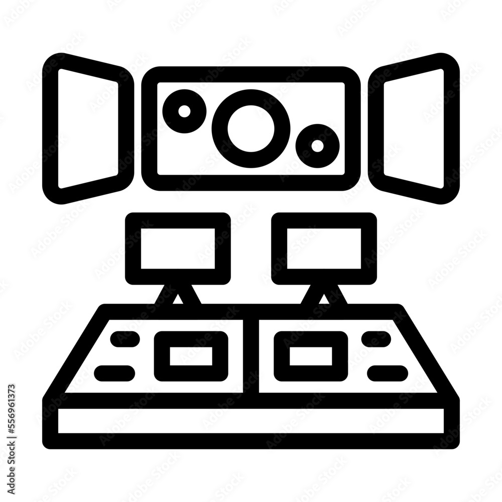 spaceship control room icon Stock Vector | Adobe Stock