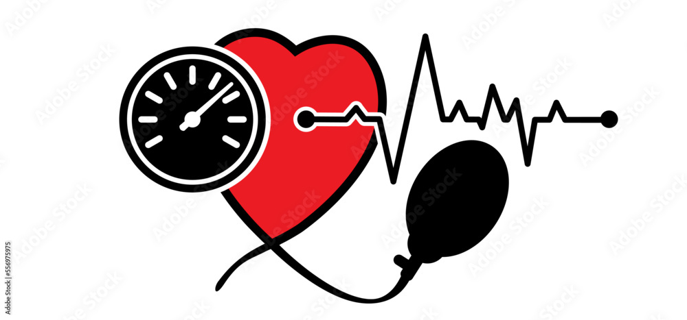 Cartoon blood pressure monitor, Medical tonometer. Pressure blood high ...