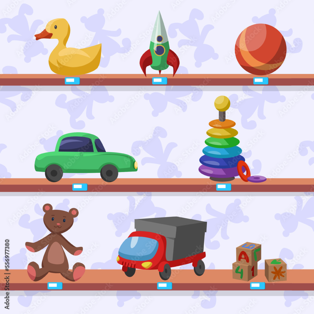 Toy Shelf Clipart