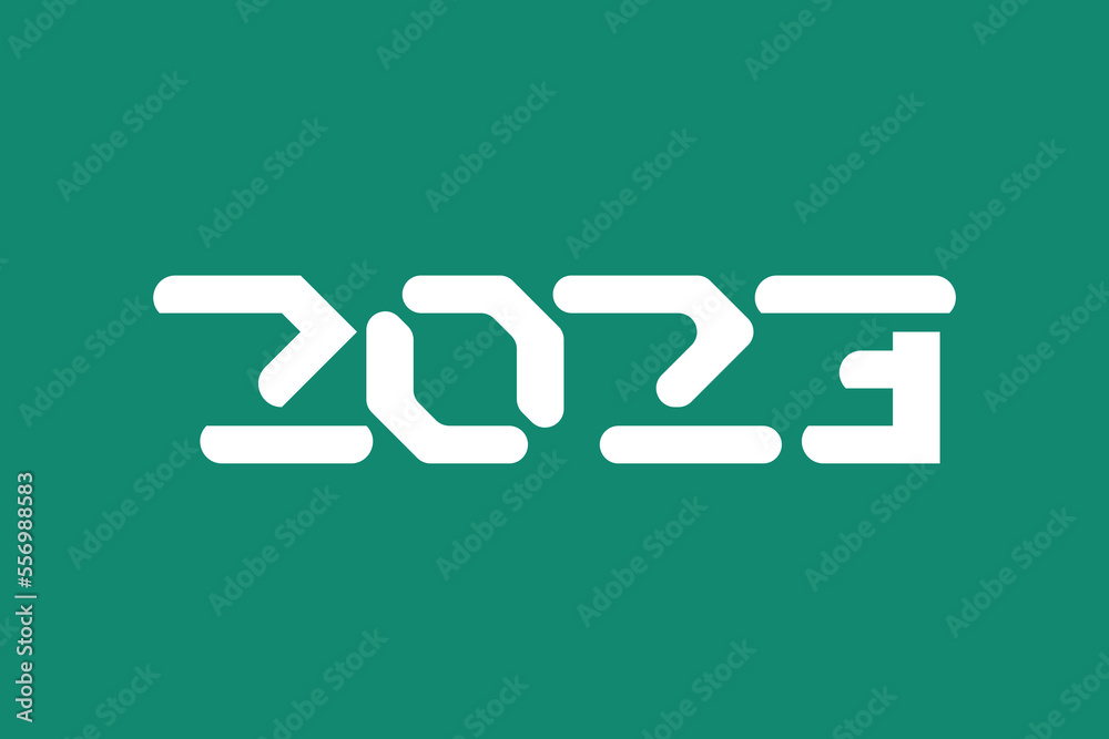 2023 Numeric text typography vector design. Happy New Year 2023. Vision ...