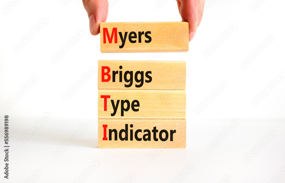 MBTI Myers Briggs type indicator symbol. Concept words MBTI Myers ...