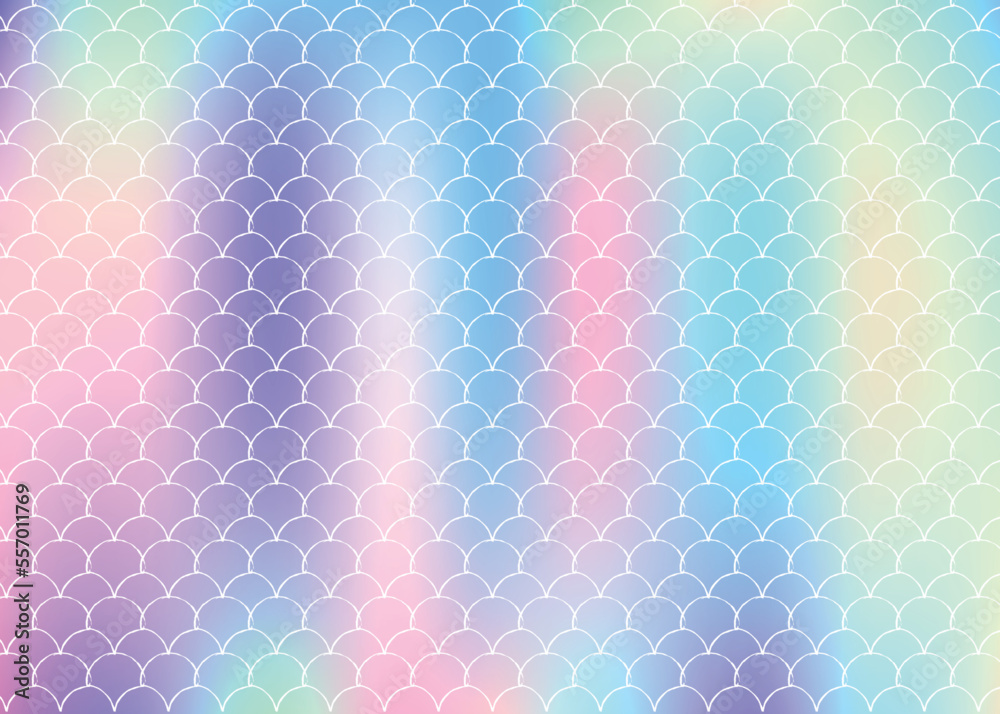 Gradient mermaid background with holographic scales. Stock Vector ...