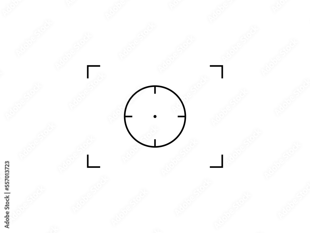 Auto focus icon. Center focus line symbol vector illustration Stock ...