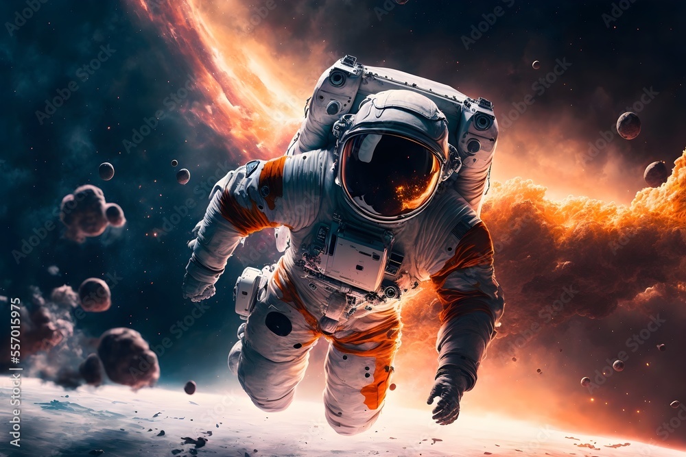 Astronaut Floating In Space