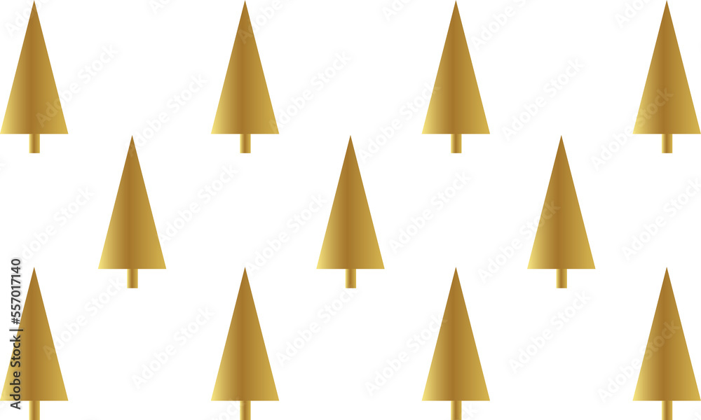 Pattern of trees with white background. Golden trees with white ...