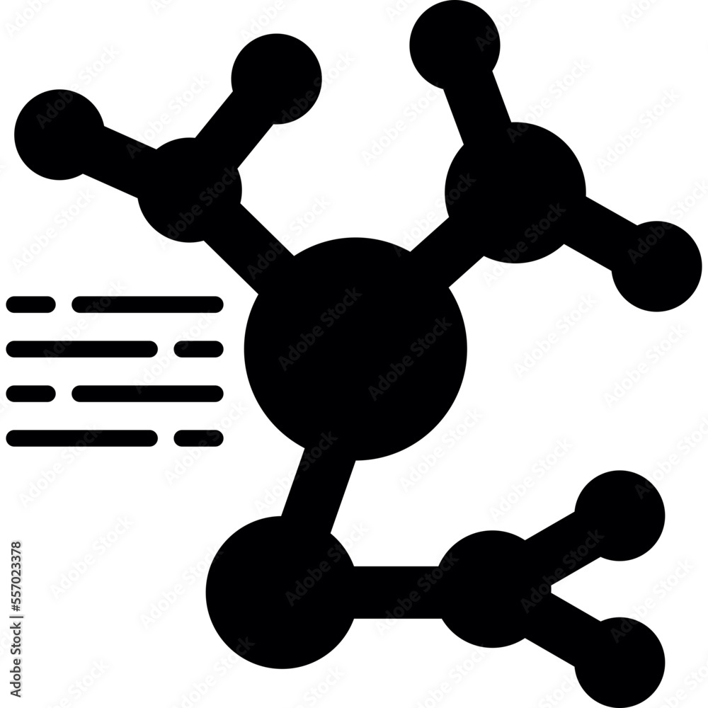 Molecular Structure Icon Stock Vector | Adobe Stock