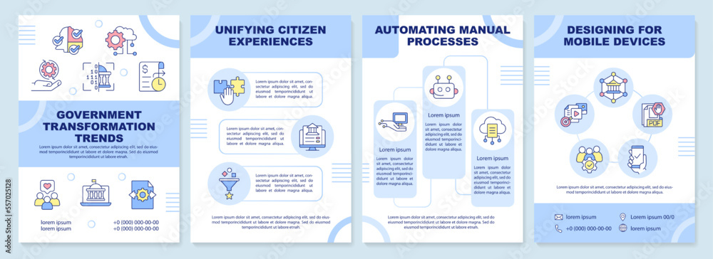 Poster Government transformation trends brochure template – Wall Art ...