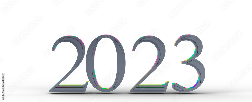 2023 bold letters 3d-illustration isolated transparent Stock ...
