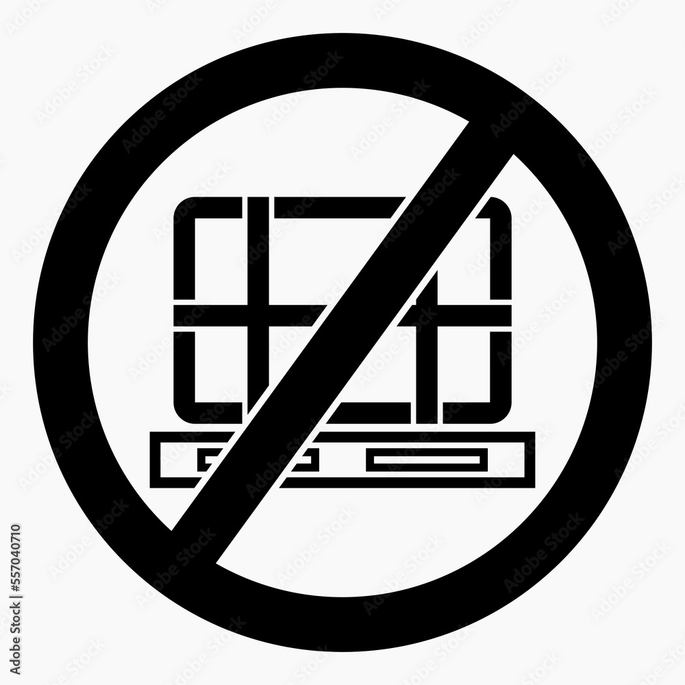 Vetor de No pallet icon. Do not use pallets. Do not load on pallets ...