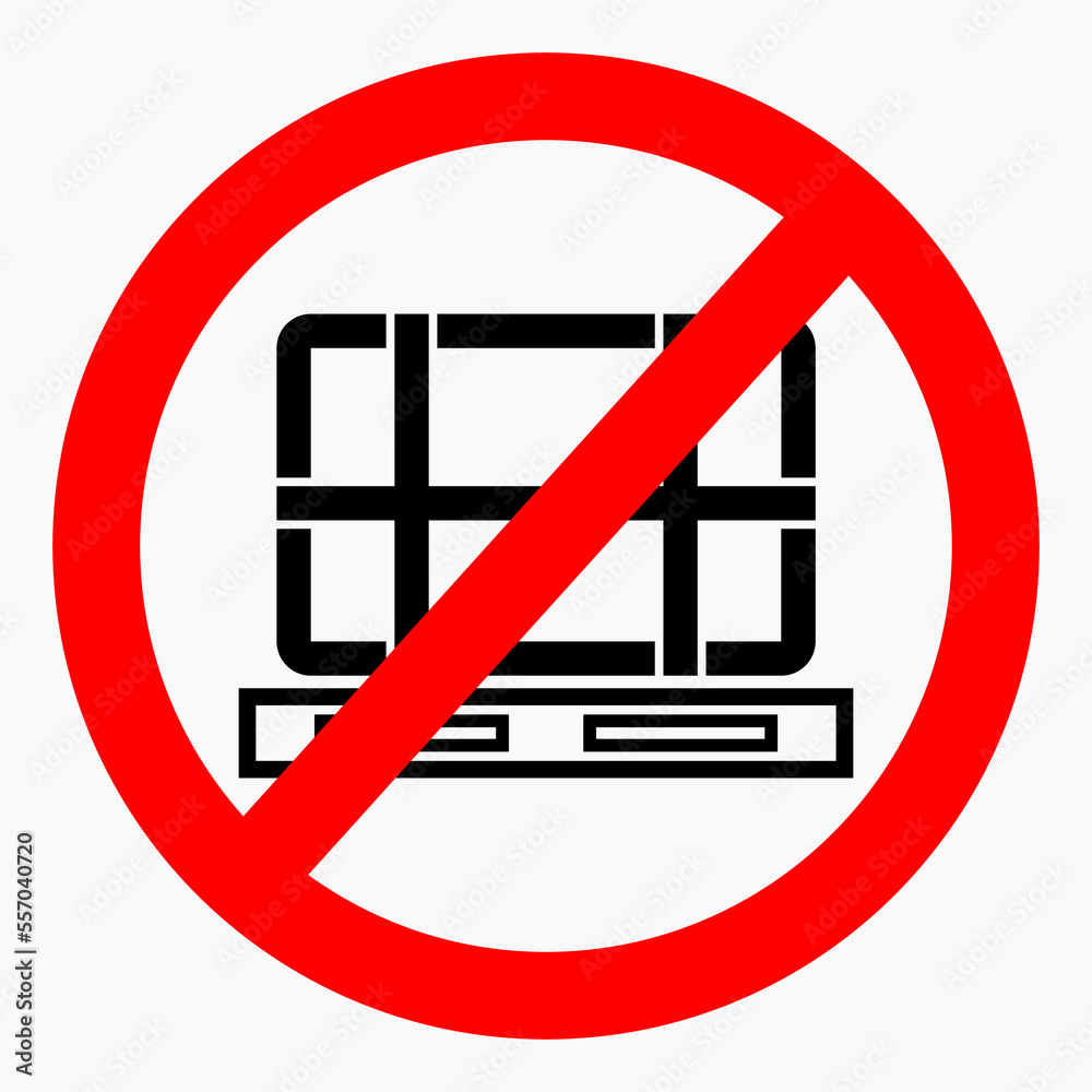 No pallet icon. Do not use pallets. Do not load on pallets. Vector icon ...