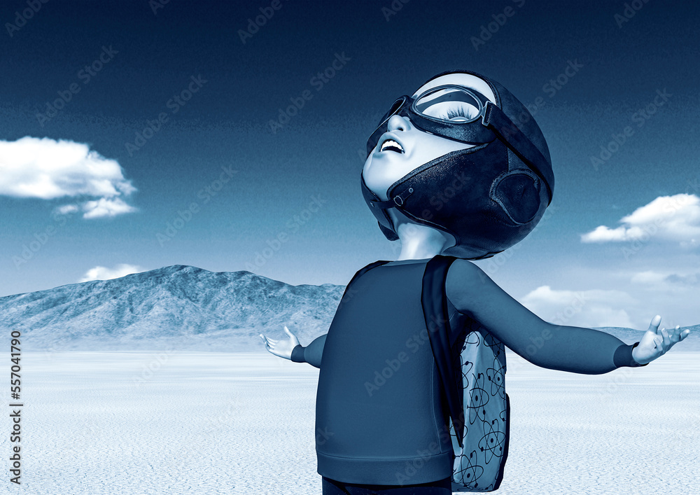 little boy cartoon looking up Stock Illustration | Adobe Stock