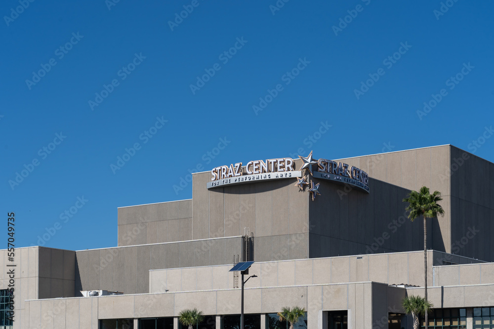 Tampa, FL, USA - January 8, 2022: Straz Center for the Performing Arts ...