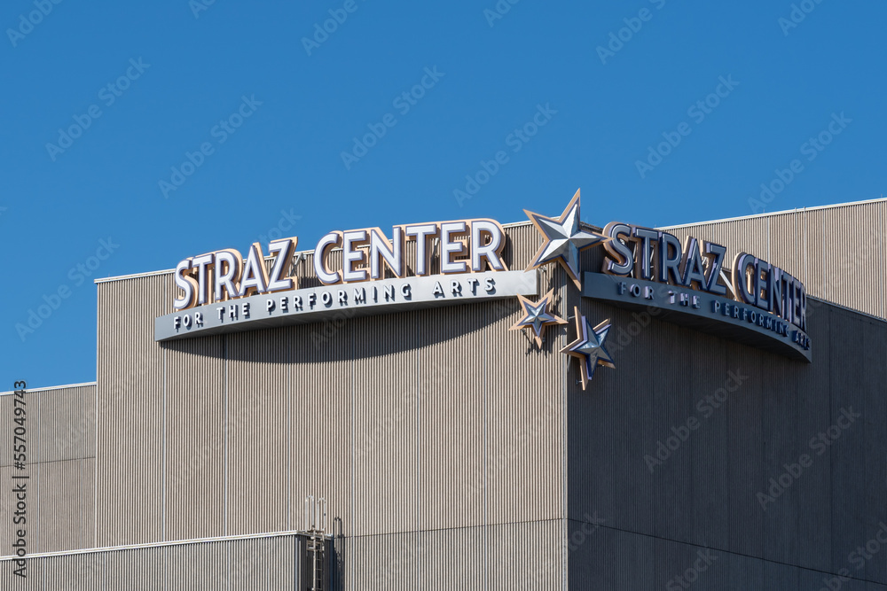Tampa, FL, USA - January 8, 2022: Straz Center for the Performing Arts ...