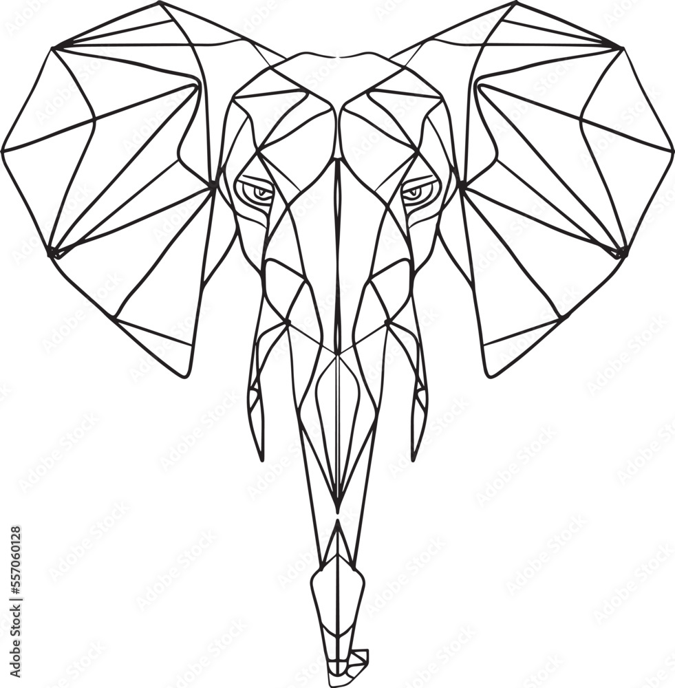 Transparent PNG ELEPHANT line art Stock Vector | Adobe Stock