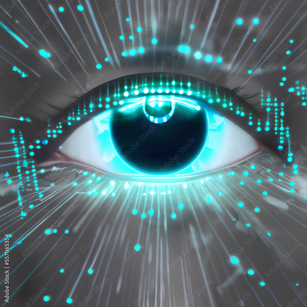 Artificial Intelligence eye, computer eye, digital eye Stock ...