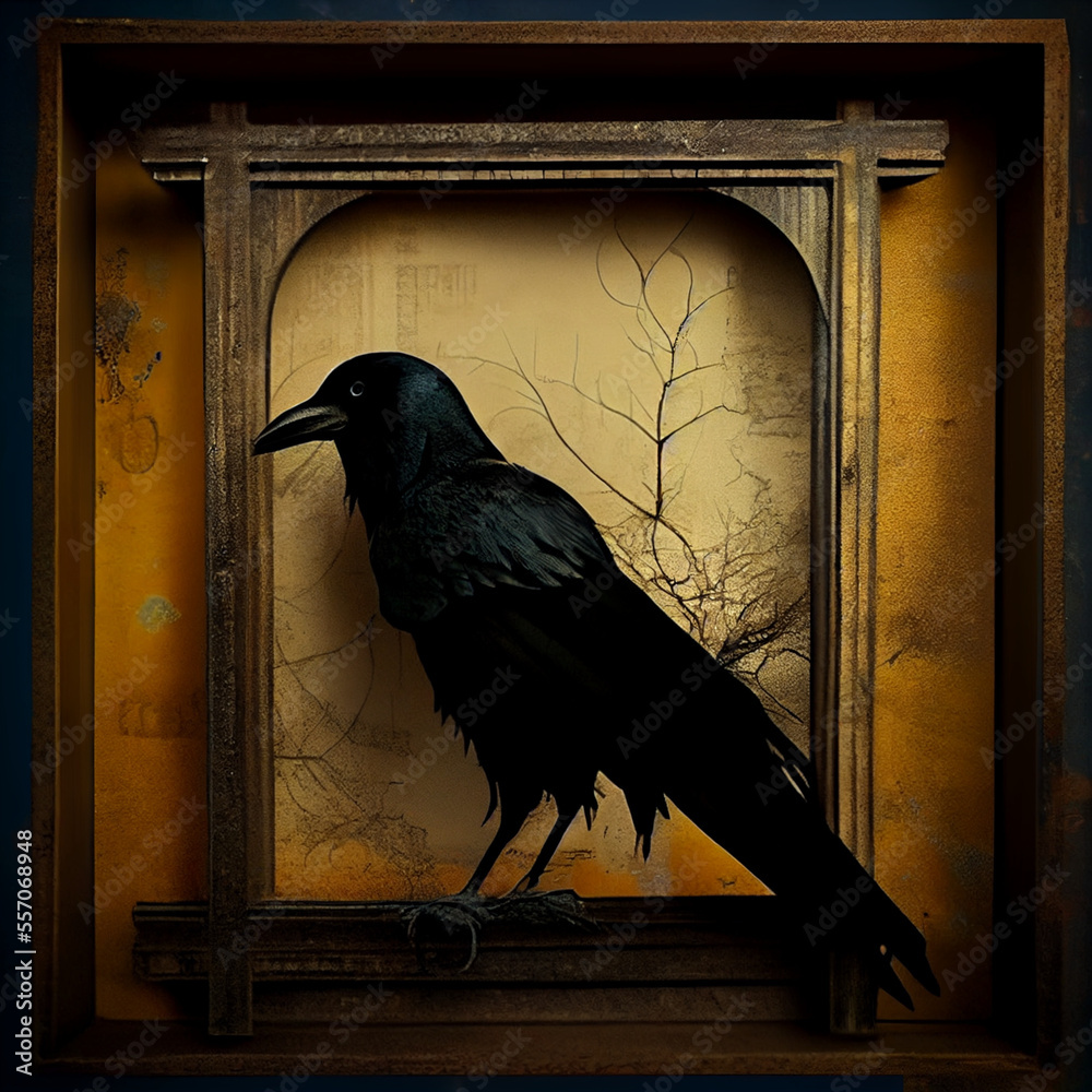 Poe's raven, blackbird, crow, poetic moody dark emo raven, creepy dirty ...