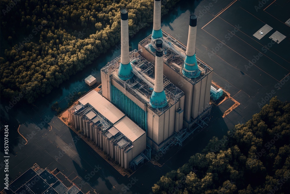 perspective from above the power plant. an architectural marvel and ...