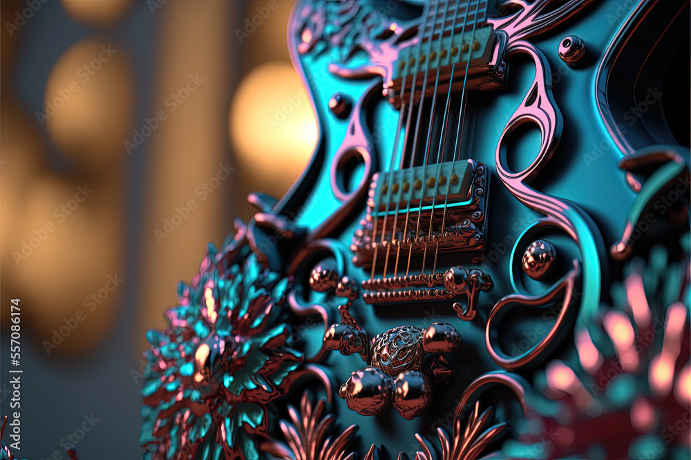 Abstract Guitar Design, generative ai Stock Illustration | Adobe Stock