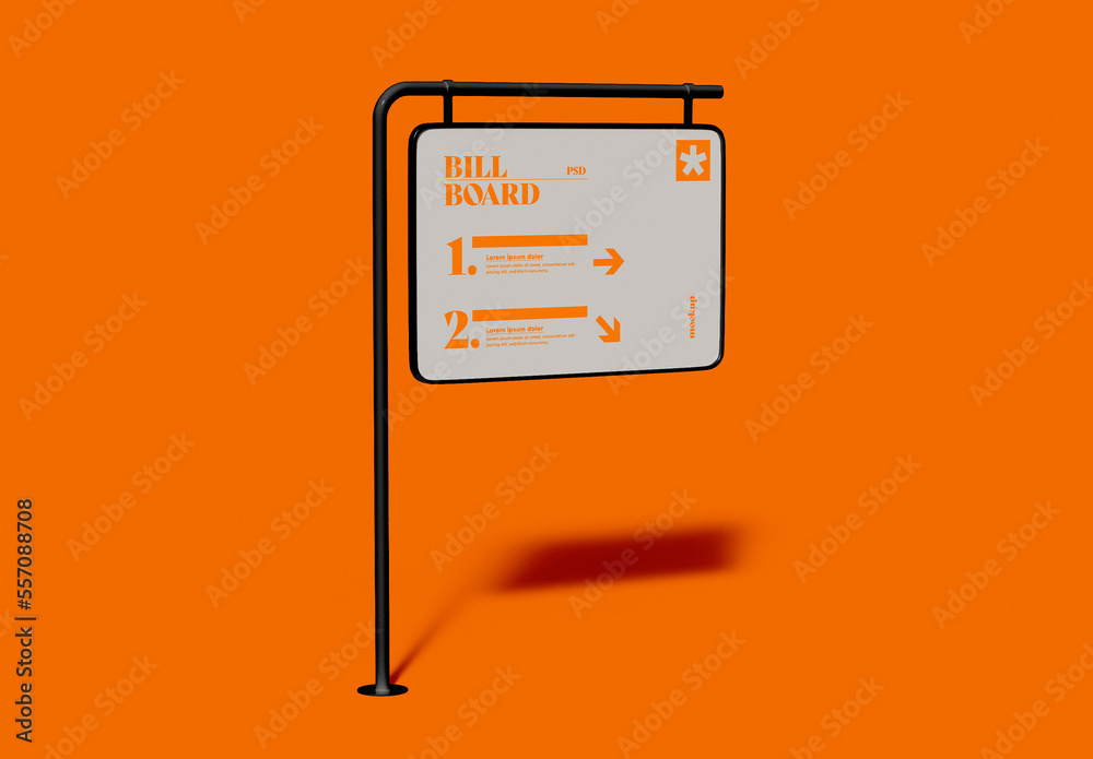 Horizontal Poster Billboard Mockup Stock Template | Adobe Stock