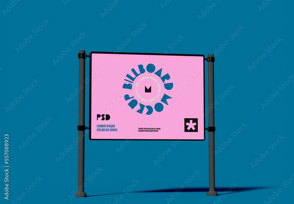 Horizontal Billboard Mockup Stock Template | Adobe Stock
