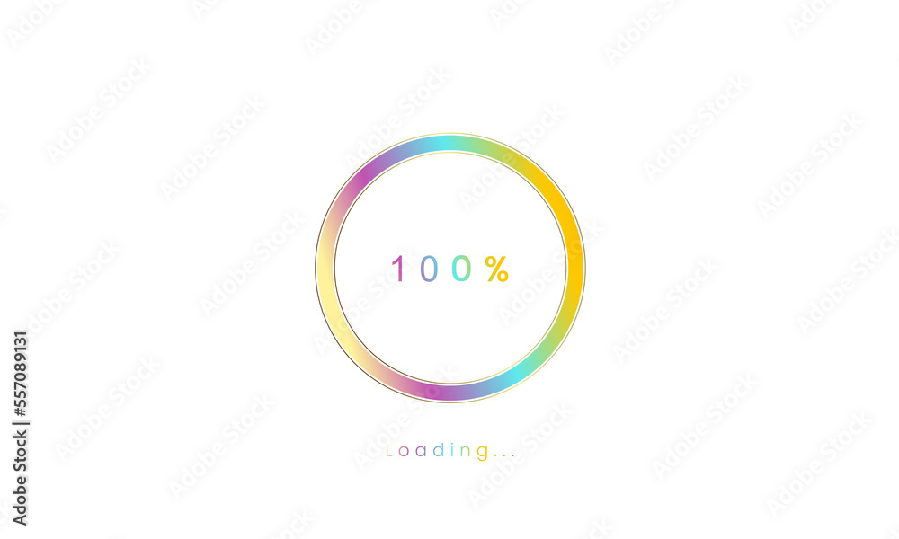 100 percent rainbow loading bar, uploading bar for user interface ... 100 percent rainbow loading bar, uploading bar for user interface ...