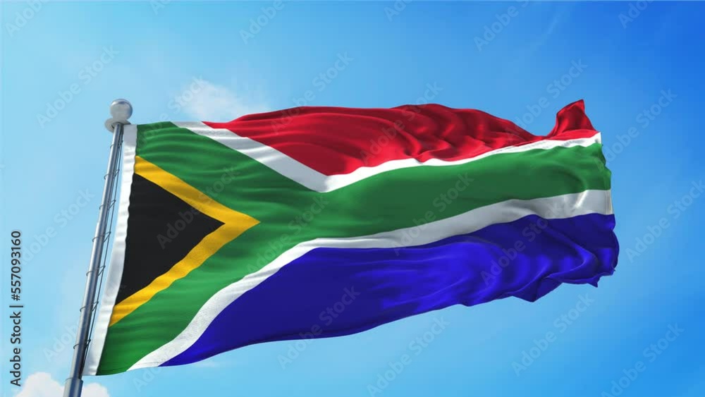 South Africa Flag Loop Realistic 4k 30 Fps Flag Of The South Africa