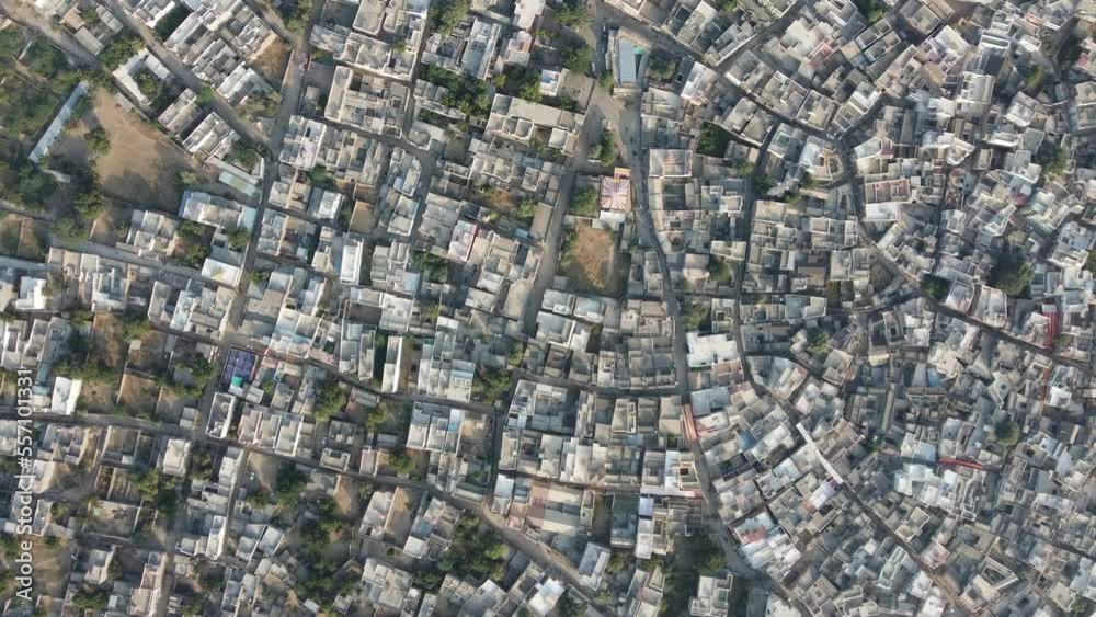 Ahore, Rajasthan, India 28th December 2022: 4k Drone shot of Ahore or ...