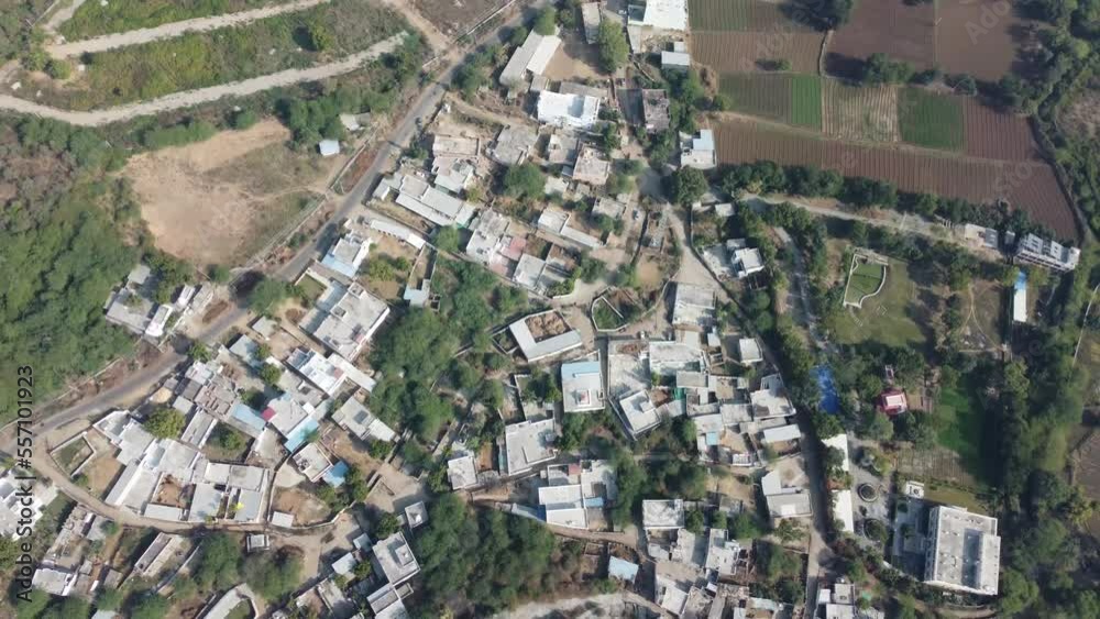 Ahore, Rajasthan, India 28th December 2022: 4k Drone shot of Ahore or ...