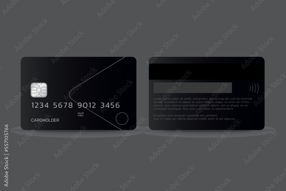 membership card template Presentation, front and back design, vector ...