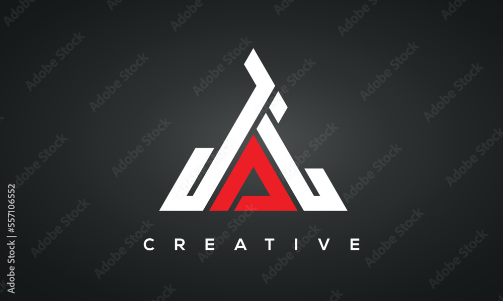 Triangle letters JAL monogram logo Stock Vector | Adobe Stock