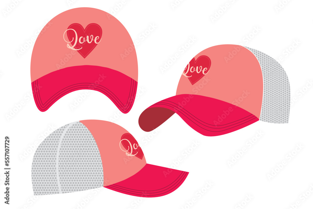 Trucker cap mock up, trucker hat mock up, cap, hat. Cap mock up Stock ...