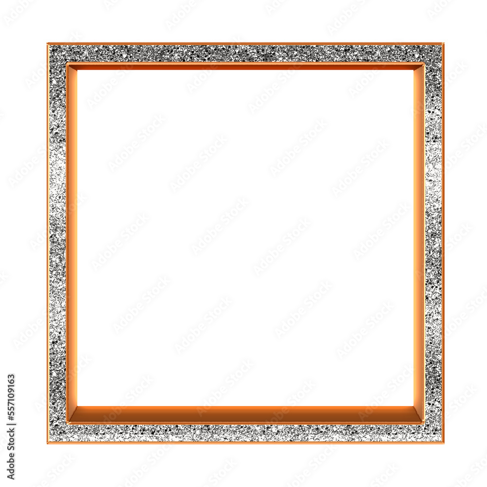 Silver 3D bling square frame. This is a part of the set which also have ...
