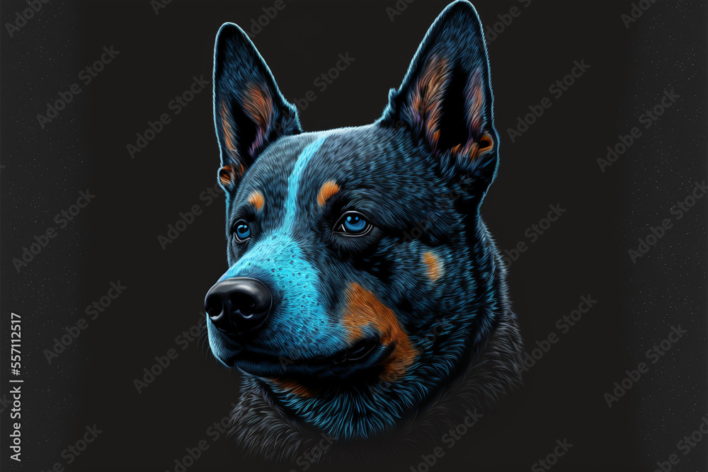 Blue heeler, red heeler or Australian cattle dog, breed of dog from ...