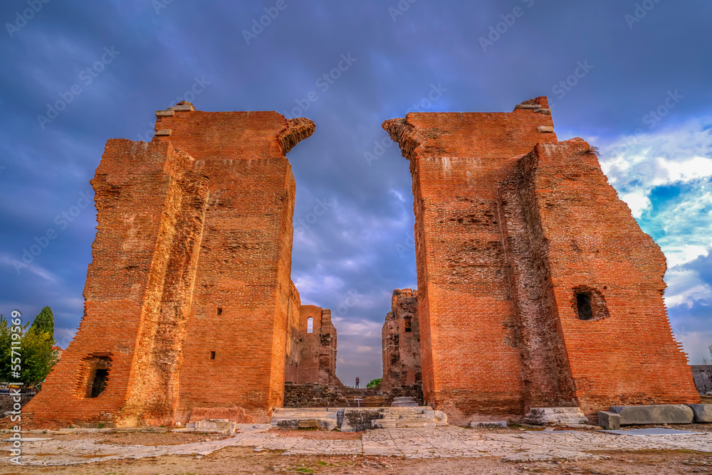 The "Red Basilica" (Kizil Avlu), also called the Red Hall and Red ...