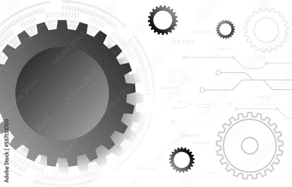 Abstract technology cog gear wheels circle background vector ...