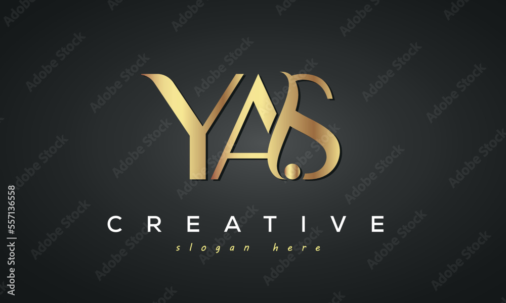 YAS creative luxury logo design Stock Vector | Adobe Stock